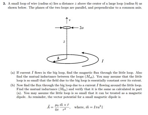 solved a small loop of wire radius a lies a distance z