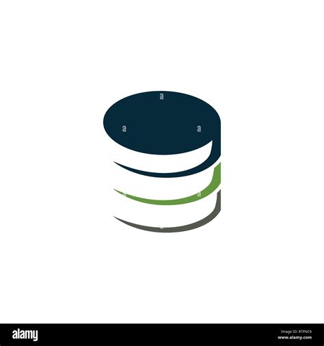Circular Database Icon Isolated On White Background Circular Database Icon Simple Sign
