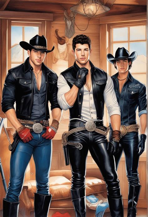 Nick Jonas Wearing Black Tight Shiny Leather Glove By Rupertrat On