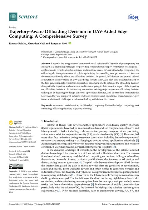 Pdf Trajectory Aware Offloading Decision In Uav Aided Edge Computing