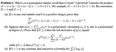 Solved Problem When N Is A Nonnegative Integer Recall Chegg