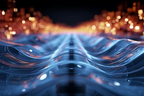 Premium Ai Image 3d Rendering Showcases A Digital Realm With Luminous Interconnected Lines