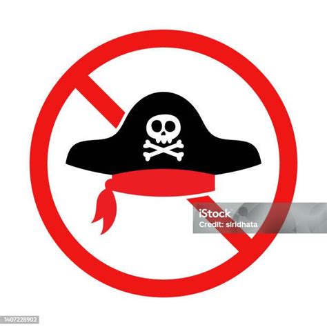 Vector No Pirates Sign On White Background Stock Illustration