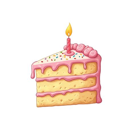 Happy Birthday Cake Slice