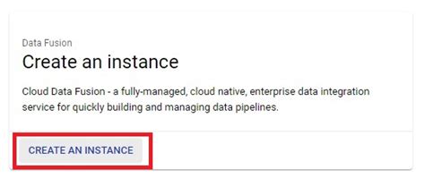 Create Cloud Data Fusion Instance Prwatech