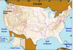 Us History I Map Quiz Bodies Of Water Flashcards