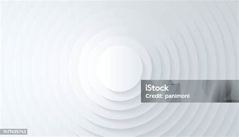 그림자가있는 동심원 추상 밝은 배경입니다 흰색 원형 종이를 잘라냅니다 벡터 그래픽 디자인 3차원 형태에 대한 스톡 벡터 아트 및 기타 이미지 Istock