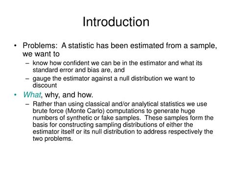 Ppt Permutation Procedures Bootstrap Methods And The Jackknife Powerpoint Presentation Id