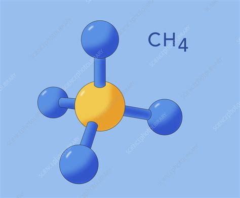 methane molecule illustration stock image c058 7044 science
