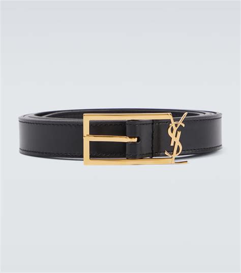 Saint Laurent New Cassandre Logo Leather Belt The Hoxton Trend