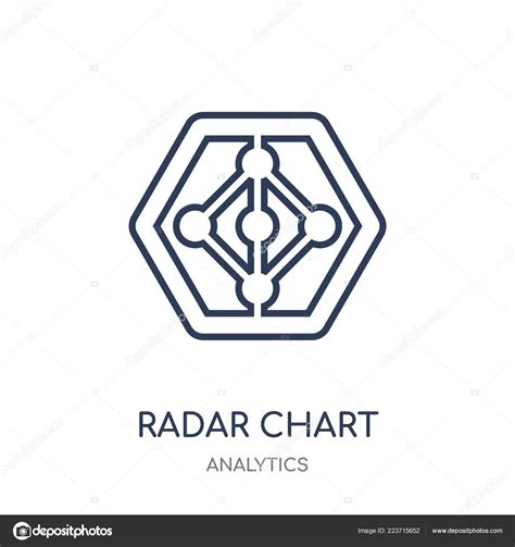 Radar Chart Icon Radar Chart Linear Symbol Design Analytics Collection Stock Vector By