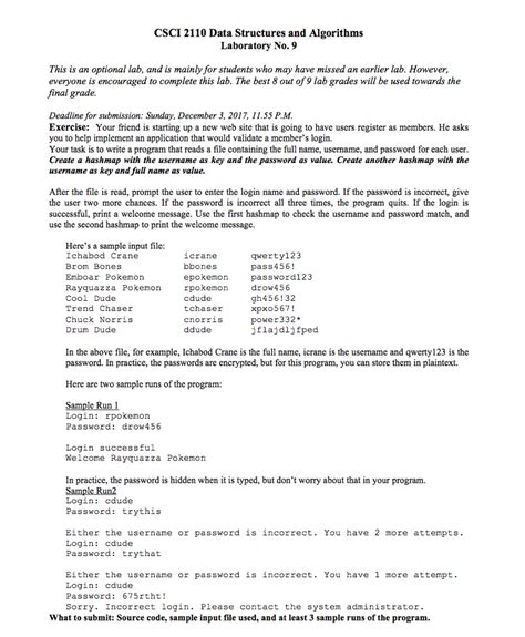 Solved CSCI Data Structures And Algorithms Laboratory Chegg Com