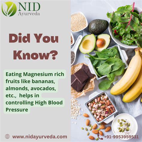 Magnesium Rich Fruits Controls High Blood Pressure Nidayurvedaads