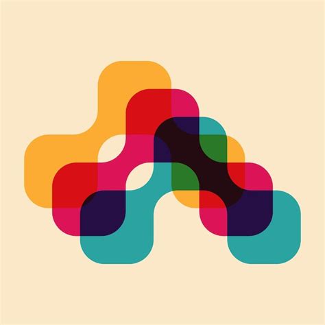 premium vector geometric object with riso print effect vector graphic