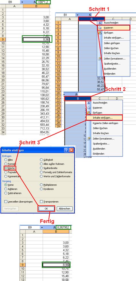 Anleitung Wie Entferne Ich Formeln Aus Spalten Zeilen Bzw Zellbereichen In Excel