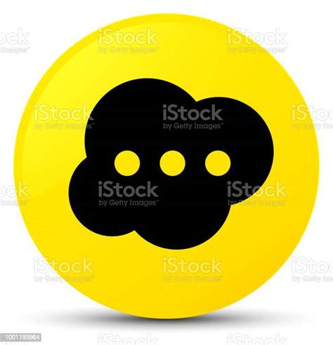 Brain Icon Yellow Round Button Stock Illustration Download Image Now