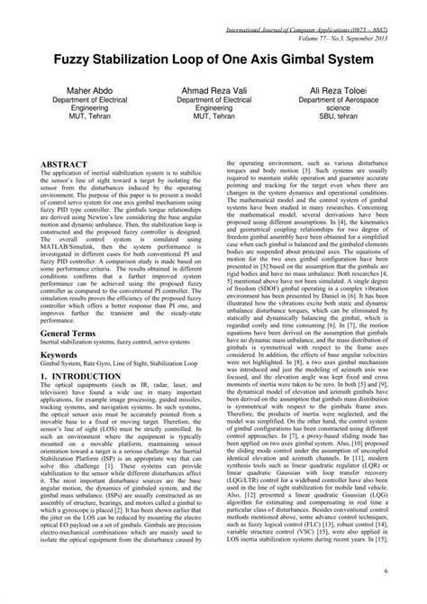 Pdf Fuzzy Pid With Gimbal Dokumentips