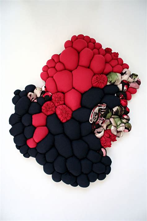 Colorful Soft Textile Sculpture Wall Artwork Interior Fabric Panel