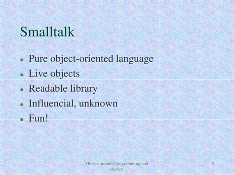 Ppt Object Oriented Programming And Design Powerpoint Presentation Free Download Id518681