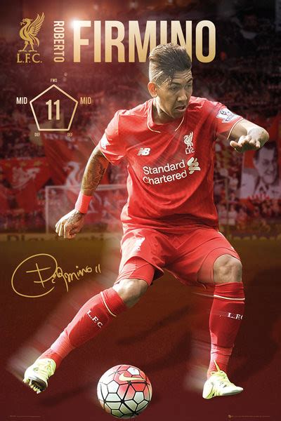 Liverpool Fc Firmino 1516 Póster Lámina Compra En Posterses