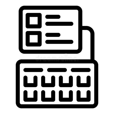 Online Voting Using Secure Electronic System Icon Stock Illustration