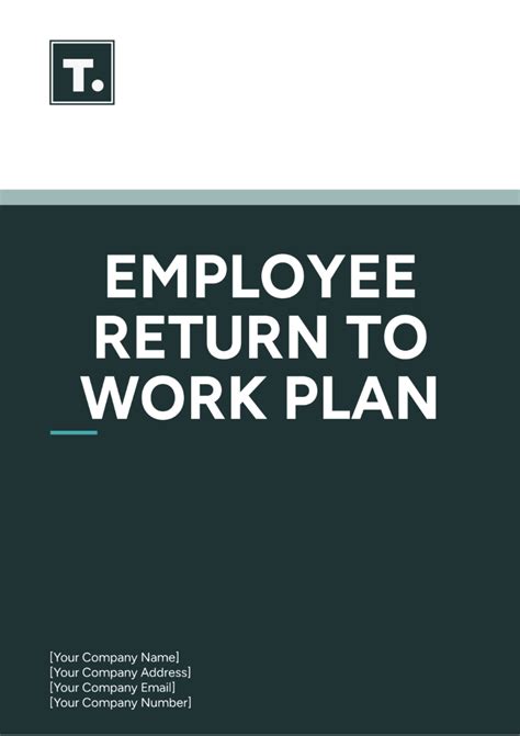 Free Employee Return To Work Plan Template Edit Online And Download