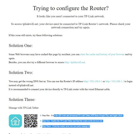 TP Link Wi Fi 6 AX3000 ArcherAX53 Unable To Access The Web Portal Via IP Home Network Community