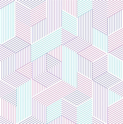 Premium Vector Seamless Isometric Lines Geometric Pattern 3d Cubes Vector Tiling Background