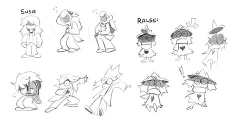 Temmie Had Some Concept Art For Susie And Ralsei I Dont Think Many Have Seen Them So I Wanted