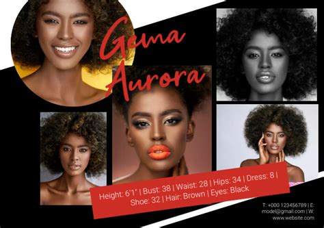 Female Model Comp Cards