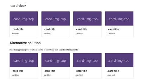 Bootstrap 4 Card Deck Table Bootstrap Card Layout Czusa