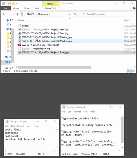 demo tagging files