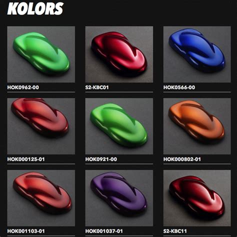 House Of Kolor Color Charts