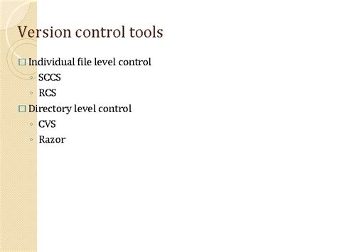 Software Configuration Management Naming Convention Version Control