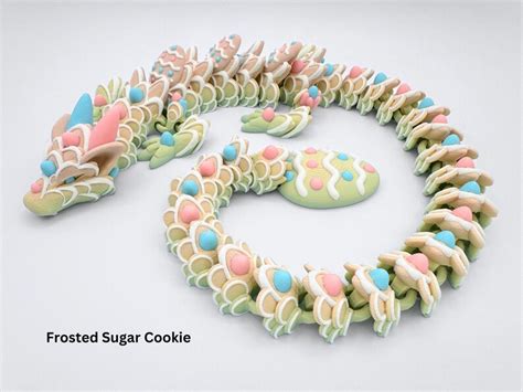 3d Printed Easter Cookie Dragon Figurine Shelf Decor Etsy