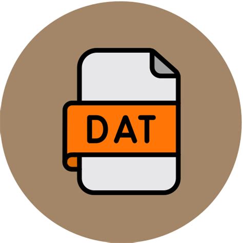 Dat File Generic Color Lineal Color Icon