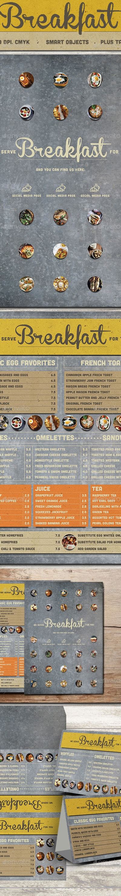 Rustic Breakfast Menu Print Templates Graphicriver