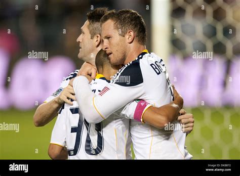 Oct 1 2011 Carson California U S Los Angeles Galaxy Forward Chad Barrett 11 Celebrates