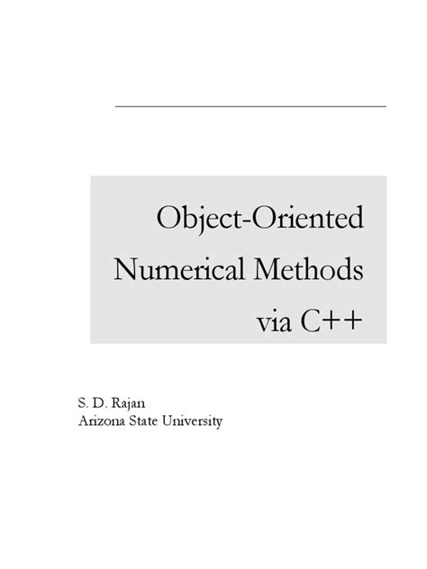 Rajan Object Or75678iented Numerical Methods Via C Pdf Computer