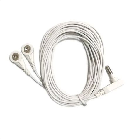 2pcs Button Us Grounding Cord Plain Style Grounded Cable Connected Wire Fitted Sheet White Color