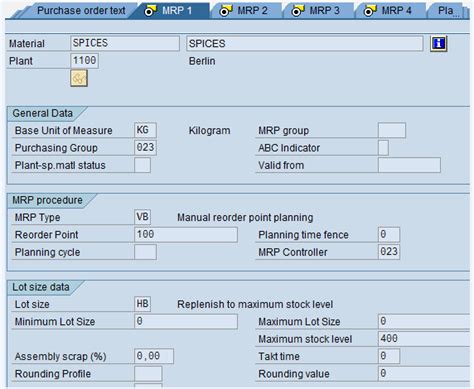 Cbp Manual Reorder Point Planning Sap Community