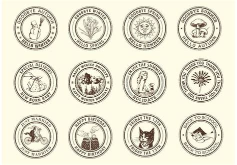 무료 벡터 경우 고무 우표 Eps Uidownload