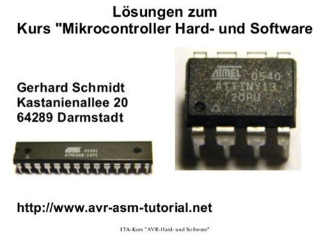 LÃsungen fÃ¼r Aufgaben als PDF AVR Assembler Tutorial