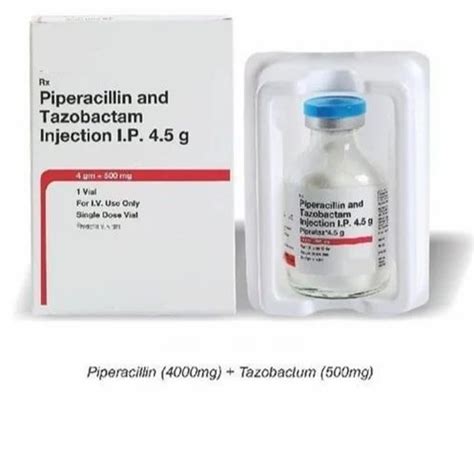 Piperacillin Tazobactam Injection 4 5 G At ₹ 25 Vial In Baddi Id 2852404066191