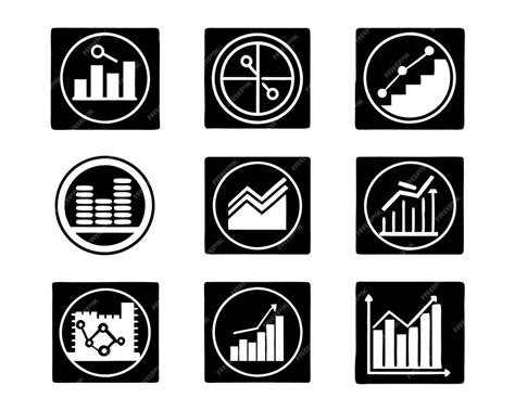 Premium Vector Set Of Statistics Icon Illustration Business Chart Graph Statistics Data
