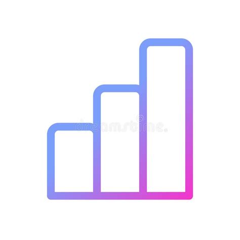 bar chart pixel perfect gradient linear ui icon stock illustration
