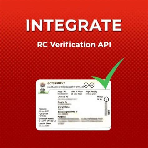 RC Verification API Service At Best Price In New Delhi ID