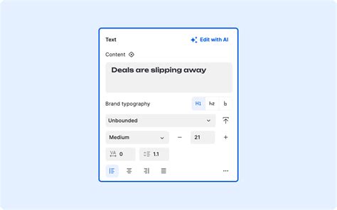 Available Text Properties Creatopy