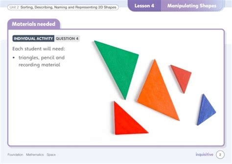 Manipulating Shapes Lesson Maths Au