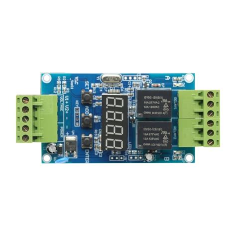 V Dual Programmable Time Relay Module PLC Board Cycle Delay Timer Voltage Detection Control